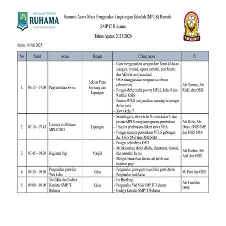 Susunan Acara MPLS 2025 (1).pdfljzxnzxklmzl | PDF