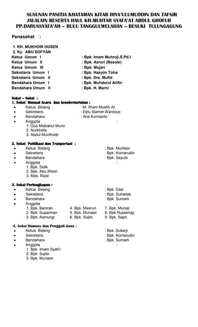 SUSUNAN PANITIA PENGAJIAN TRIWULAN.docx SUSUNAN PANITIA PENGAJIAN TRIWULAN.docx