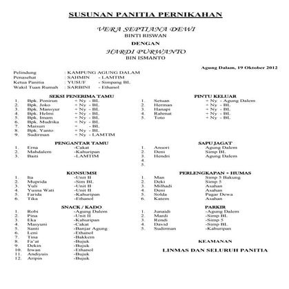 contoh Jadwal ronda | PDF