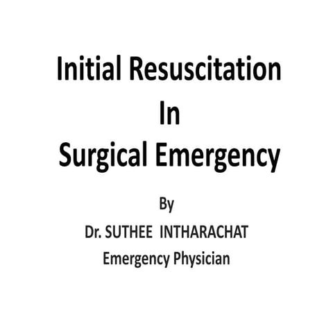 Initial resuscitation in surgical patients | PDF