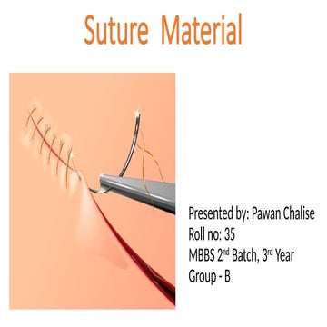 Suture material , surgical instrument . | PPTX
