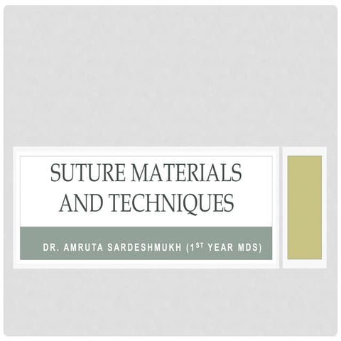 Suturing 101 - Basic Surgical Skills for Medical Students and Junior ...