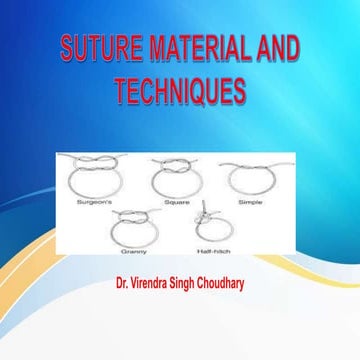 Suture Material & Techniques for the Nursing | PPTX