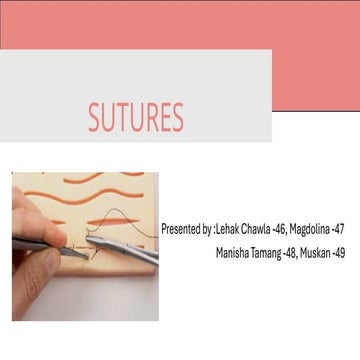 Sutures surgery seminar.pptx from bailey | PPT