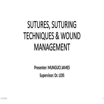 Suturing 101 - Basic Surgical Skills for Medical Students and Junior ...