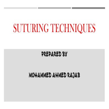 Suturing Techniques Pdf