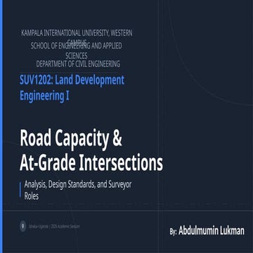 suv1202_ road capacity and types of intersections | PPTX