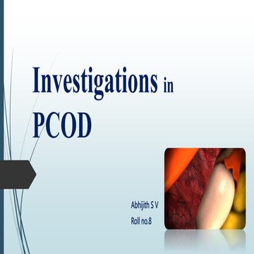 Pcos investigation | PPTX