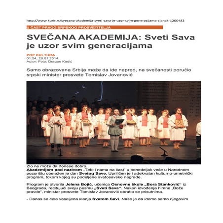 Sv. Sava i nesveti Zeljko Jovanovic | DOC
