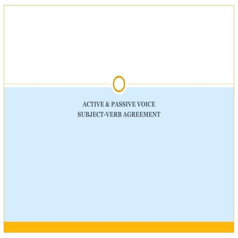 subject-verb agreement | PPT