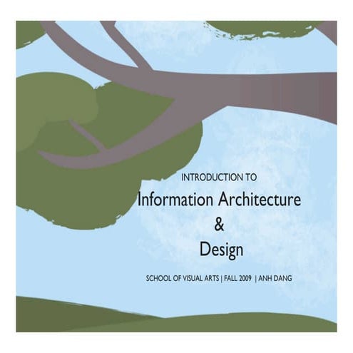 Sva Intro to Information Architecture & Design Fall 09 | PPT