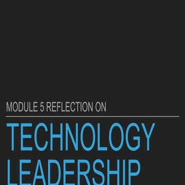 Module 5 Reflection by Mehmet F. Ornek | PPTX