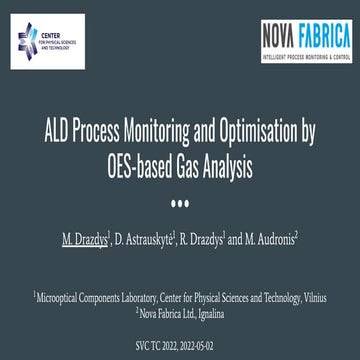 ALD Process Monitoring and Optimisation by OES-based Gas Analysis | PDF