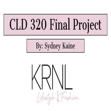 Cld 320 Final Project | PPT