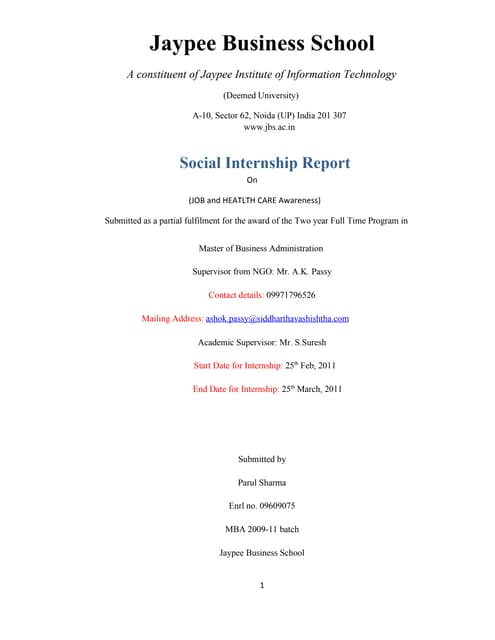 Ngo internship | PPT