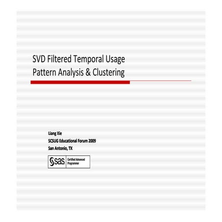 Svd Filtered Temporal Usage Clustering Ppt
