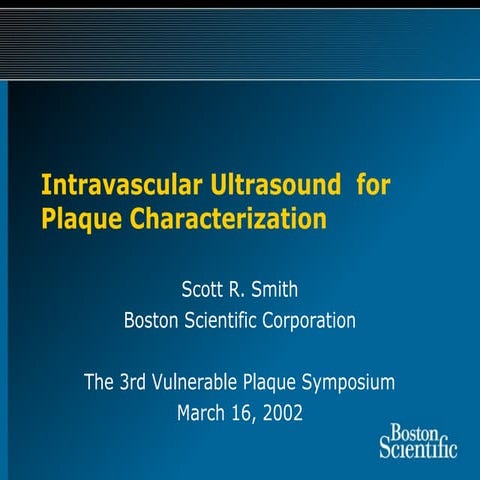 077 intravascular ultrasound for plaque characterization | PPT