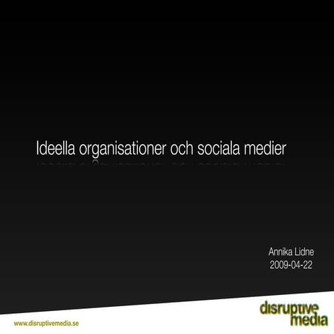 Ideella organisationer och sociala medier | PPT