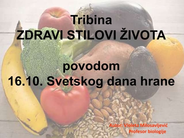 Svetski dan zdrave hrane | PPTX