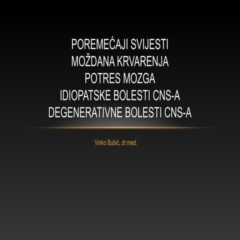 Poremećaji svijesti | PPT