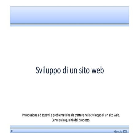 Sviluppo Di Un Sito Web | PDF