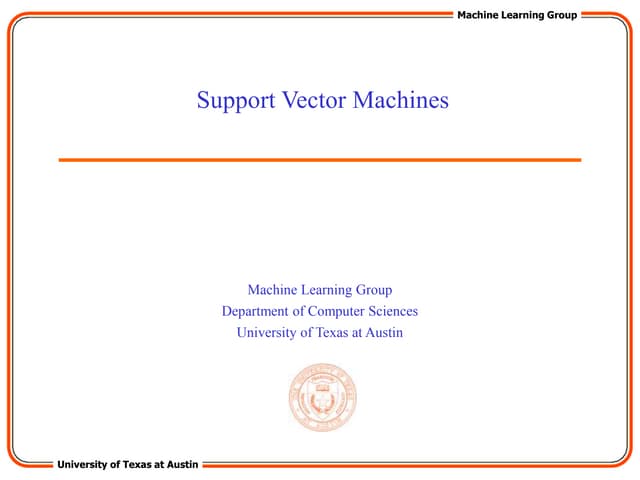 Support Vector Machine Algorithm In Machine Learning Ppt Computing 7567