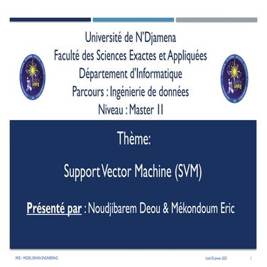 Support Vector Machine Algorithmes de machine Learning | PPTX