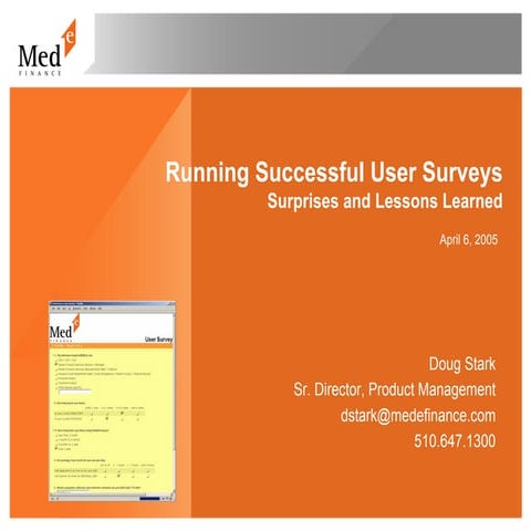 Running Successful User Surveys | PPT