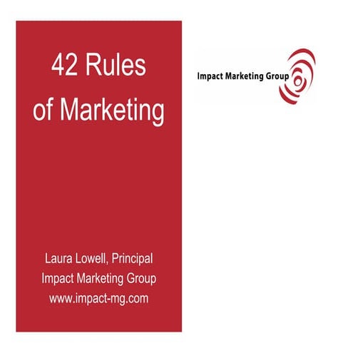 The 42 Rules of Marketing | PPT