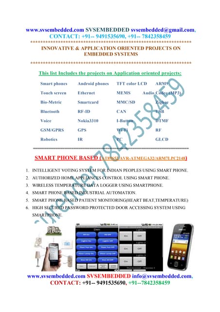 100+ embedded systems projects for engineering students | PDF
