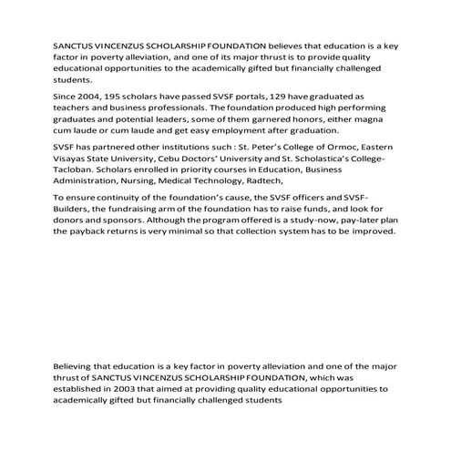 Svsf write up | DOCX