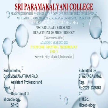 Solvent production | PPTX