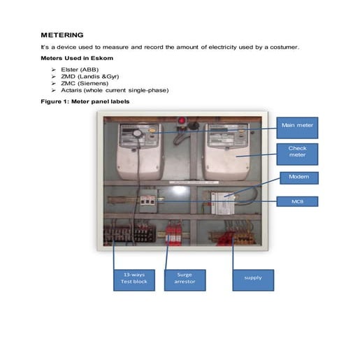 Installation of Metering System at DTC | PPTX