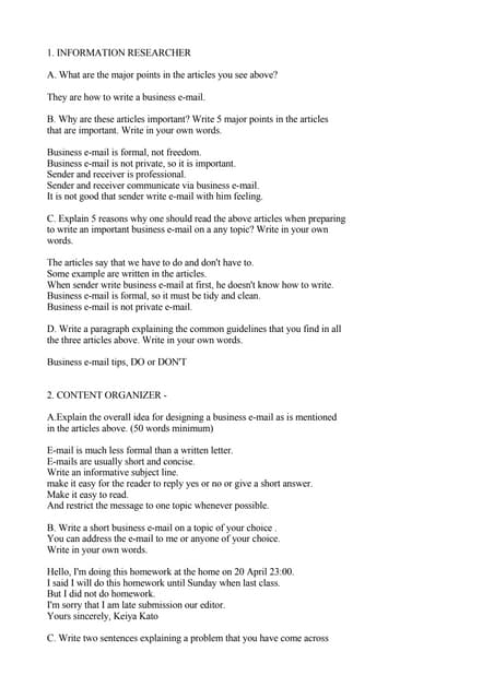 Writing an email (PT3 Latest Format) | PPTX | Email | Internet