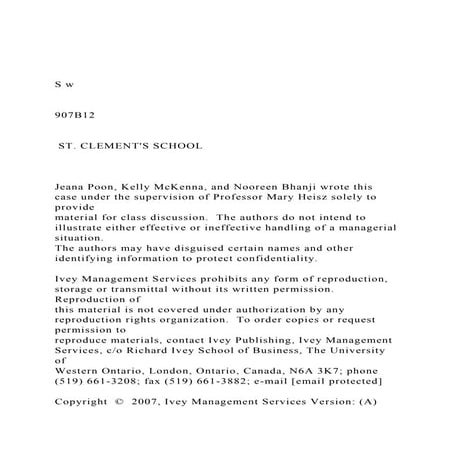 S w 907B12 ST. CLEMENTS SCHOOL Jea.docx