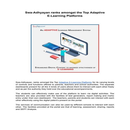 Swa-Adhyayan ranks amongst the Top Adaptive E-Learning Platforms.pdf