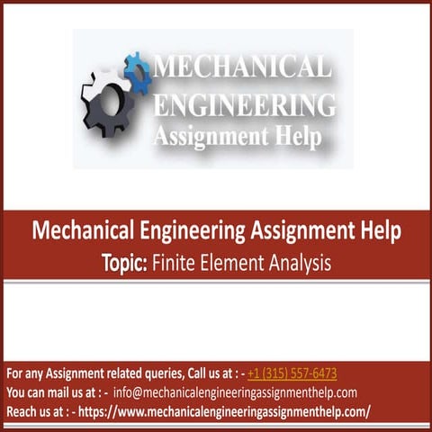 Mechanical Engineering Assignment Help | PPT