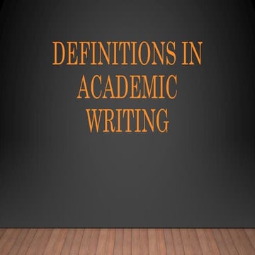 Swales and Feak, Academic Writing for Graduate Students Chapter 2 ...