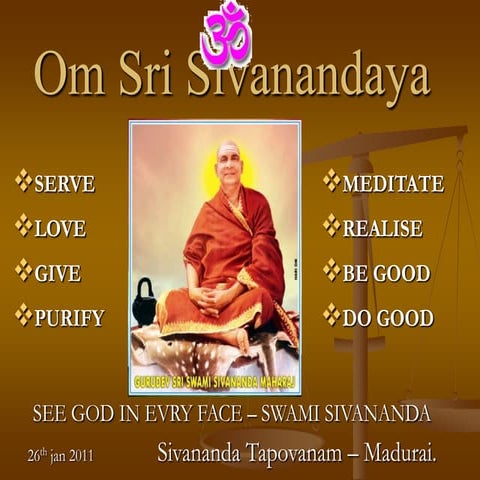 Swami sivananda | PPTX