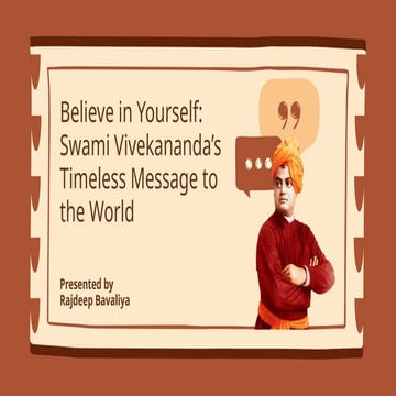 Believe in Yourself: Swami Vivekananda’s Timeless Message to the World ...