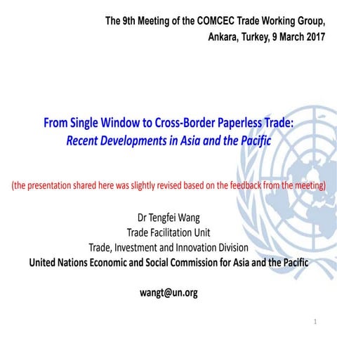 SW and paperless trade in Asian-Pacific region | PPT