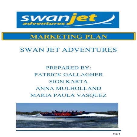 Strategic Marketing Plan for Swan Jet Adventures | PDF