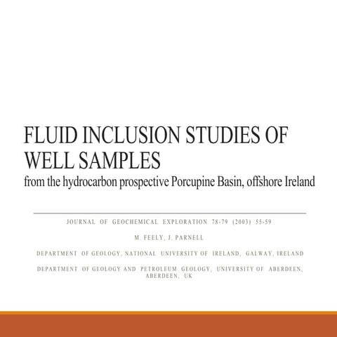 Application of fluid inclusion | PPTX