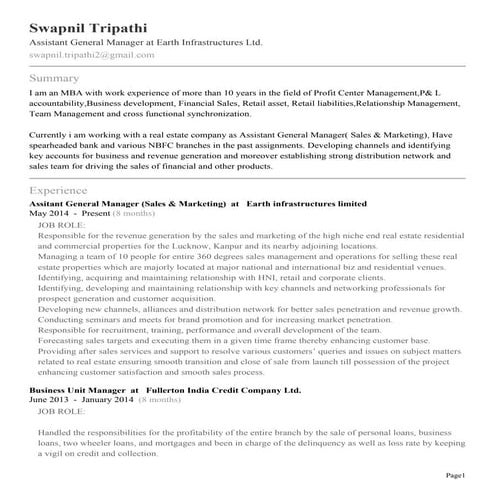 Swapnil Tripathi presentations