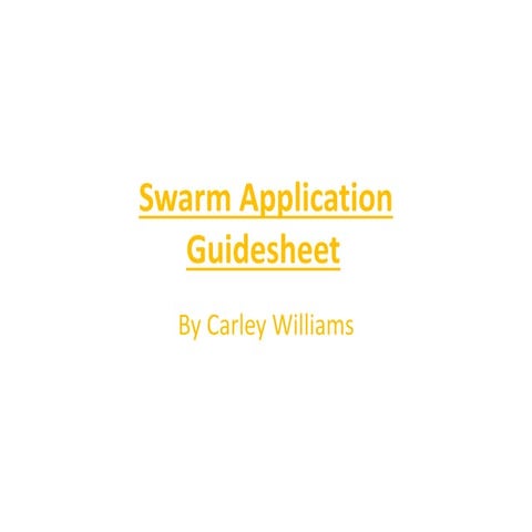 Swarm guidesheet | PPTX