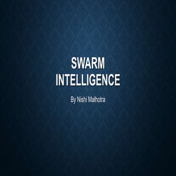 Swarm Intelligence Ppt