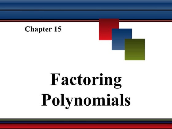 Lesson 1, Factoring Polynomials for Grade 8.pptx