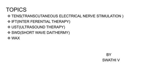 Interferential Therapy (IFT) | PPTX