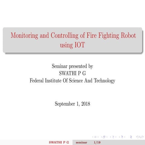 Fire Fighting Robot | PPT