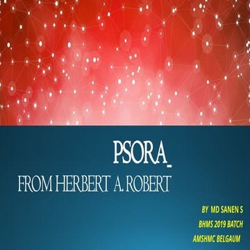 PSORA: EYE, EAR, NOSE AND FACE MANIFESTATIONS.pptx